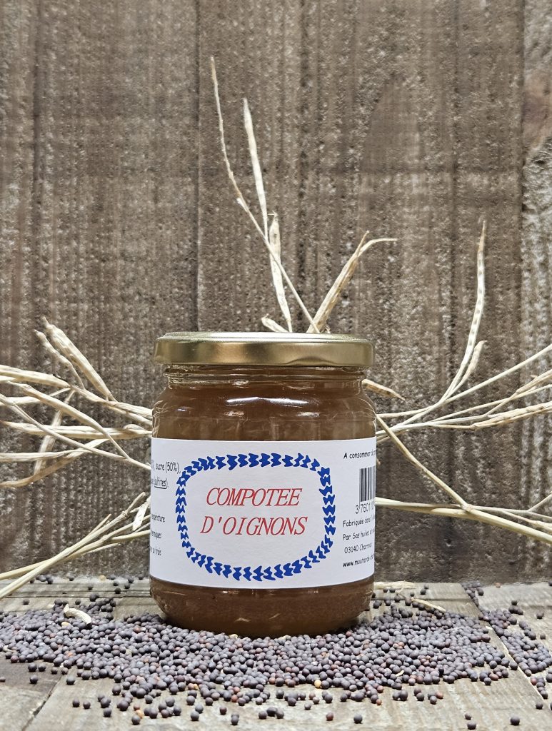 Compotée d’oignons 210g – Moutardes de Charroux